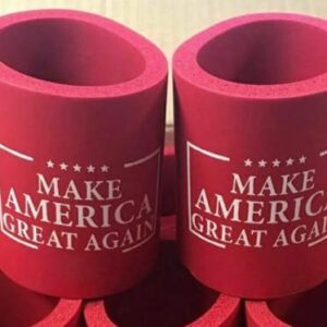 2 PC Trump 2024 Beer can cooler beverage RED MAGA Old Style Foam Donald J Trump