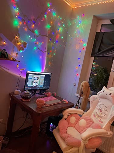 Cinnamoroll Pink Gaming Chair for Kids, Cartoon Gamer Chair for Teens Adults Computer Chair for Girls Video Game Chairs Silla Gamer Ergonomic PC Chair（Pink-White）