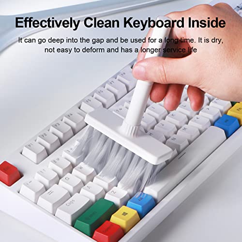 Hagibis Cleaning Soft Brush Keyboard Cleaner 5-in-1 Multi-Function Computer Cleaning Tools Kit Corner Gap Duster Keycap Puller for Bluetooth Earphones Lego Laptop Airpods Pro Camera Lens (Grey)