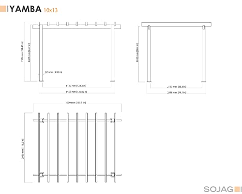 Sojag Yamba 10 ft. x 13 ft. Pergola