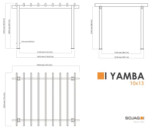 Sojag Yamba 10 ft. x 13 ft. Pergola