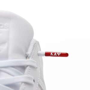 kappa alpha psi shoelaces with kaΨ embossed aglets (white)