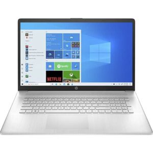 hp 17.3-inch laptop 17-cp0076nr touchscreen hd+ notebook display, amd athlon gold 3150u, 8gb ddr4 ram 512gb pcie ssd computer storage, windows 10 home bluetooth wifi usb c hdmi port, silver (renewed)