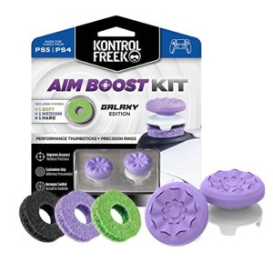 kontrolfreek aim boost kit for playstation 5 (ps5) and playstation 4 (ps4) controller | includes performance thumbsticks and precision rings | galaxy edition