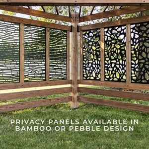 Backyard Discovery Verona Wooden Cabana Pergola with Pebble Privacy Panels