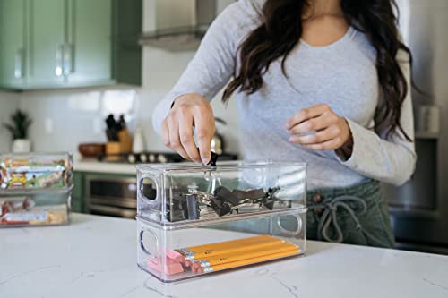 ClearSpace Plastic Pantry Organization and Food Storage Bin – Great Kitchen Organization and Kitchen Storage – Fridge Organizer Bins, Pantry Storage – 4 Pack