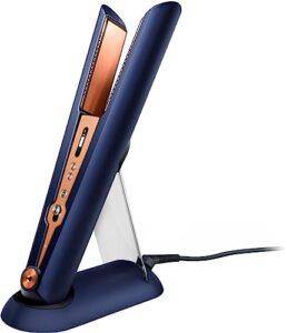 dyson corrale hair straightener (prussian blue/rich copper)