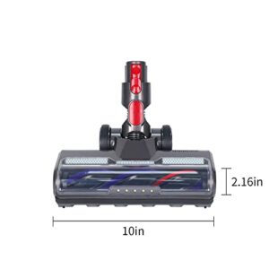 Laymi Motorhead Hardwood Floor Attachment for Dyson V7 V8 V10 V11 V15 Vacuum Cleaners with LED Headlights, Roller Cleaner Head Replacement Parts (D009)