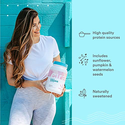 Bright Vegan Protein Powder for Women - Low-Carb, Non Dairy, Gluten Free, & Non-GMO Naturally Flavored Plant-Based Protein - 30 Servings, Vanilla