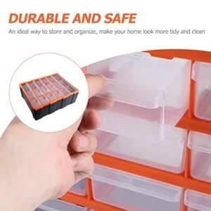 GANAZONO Plastic Parts Storage Hardware and Craft Cabinet Creative Drawer Storage Container 18 Drawer/Orange