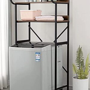 Piklomo 2-Tier Bathroom Room Shelf Washing Machine Storage Utility Rack Over The Toilet Washer Dryer Storage Shelf Bathroom Organizer Rack Space Saving Shelving Units