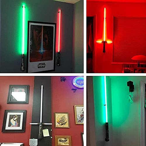 Lightsaber Wall Mount Display Stand Light Saber Holder Wall Rack Wall Mount Bracket, Ideal for use in commercial and residential environments - Hardware Included, (2 Set)