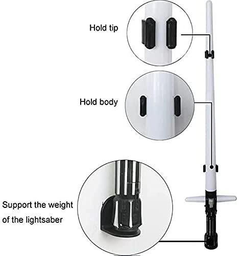 Lightsaber Wall Mount Display Stand Light Saber Holder Wall Rack Wall Mount Bracket, Ideal for use in commercial and residential environments - Hardware Included, (2 Set)