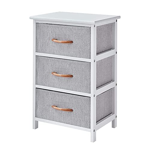 Nothers 3 Drawers Fabric Dresser Storage Organizer, Organizer Unit for Bedroom, Closet, Entryway,Living Room Furniture， Foom Decor，Hallway - Light Grey