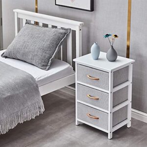 Nothers 3 Drawers Fabric Dresser Storage Organizer, Organizer Unit for Bedroom, Closet, Entryway,Living Room Furniture， Foom Decor，Hallway - Light Grey