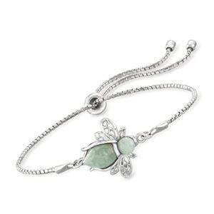 ross-simons gemstone bumblebee bolo bracelet in sterling silver