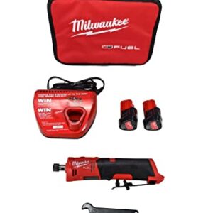 Milwaukee 2486-22 M12 FUEL 12V Straight DieGrinder Kit with (2) 2.0Ah Battery, Charger & Tool Bag