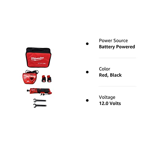 Milwaukee 2486-22 M12 FUEL 12V Straight DieGrinder Kit with (2) 2.0Ah Battery, Charger & Tool Bag