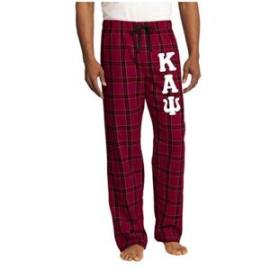 kappa alpha psi flannel plaid pant - pj's large red