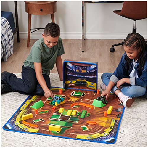 Monster Jam, Ultimate Arena Playmat with 2 Exclusive Die-Cast Monster Trucks, Megalodon and Grave Digger, 20 Accessories, Kids Toys for Boys and Girls Ages 3 and up (Amazon Exclusive)