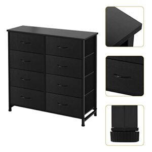 AZL1 Life Concept Storage Dresser Furniture Unit-Tall Standing Organizer for Bedroom, Office, Living Room, and Closet-8 Slim Drawer Removable Fabric Bins, Black - 8