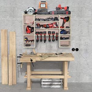 Power Tool Organizer Storage Rack, Drill holder Wall Mount, Cordless Drill Charging Station, Garage Organization, large 44.5”x32”