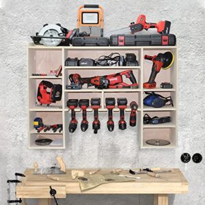 Power Tool Organizer Storage Rack, Drill holder Wall Mount, Cordless Drill Charging Station, Garage Organization, large 44.5”x32”