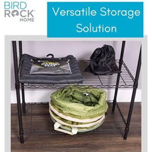 BIRDROCK HOME 5-Tier Wire Shelving, Flat Black, Heavy Duty Shelf, Wide Adjustable Rack Unit, Kitchen Storage