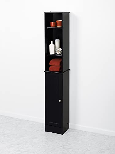 Zenna Home Linen Tower, 5-Tier, Bathroom Storage, Espresso Spacesaver