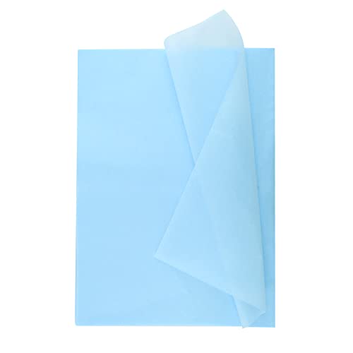 SAVITA 50 x 35cm Tissue Paper Sheets, Solid Color Tissue Wrapping Paper Bulk Packaging Paper Sheets for Easter, Weddings, Birthdays, DIY Crafts (60 Sheets, Light Blue)