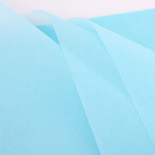 SAVITA 50 x 35cm Tissue Paper Sheets, Solid Color Tissue Wrapping Paper Bulk Packaging Paper Sheets for Easter, Weddings, Birthdays, DIY Crafts (60 Sheets, Light Blue)