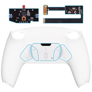 extremerate white programable rise4 remap kit for ps5 controller bdm 010 & bdm 020, upgrade board & redesigned back shell & 4 back buttons for ps5 controller - controller not included