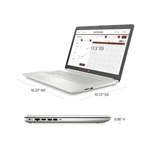 HP 2022 17.3" HD+ BrightView Laptop, Intel Core i3-1115G4 Processor (Beats i5-1035g1), 32GB RAM, 1TB PCIe SSD, Intel UHD Graphics, HD Webcam, HD Audio, Windows 11, Silver, 32GB Snowbell USB Card