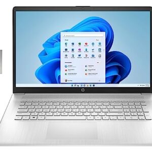 HP 2022 17.3" HD+ BrightView Laptop, Intel Core i3-1115G4 Processor (Beats i5-1035g1), 32GB RAM, 1TB PCIe SSD, Intel UHD Graphics, HD Webcam, HD Audio, Windows 11, Silver, 32GB Snowbell USB Card