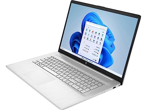 HP 2022 17.3" HD+ BrightView Laptop, Intel Core i3-1115G4 Processor (Beats i5-1035g1), 32GB RAM, 1TB PCIe SSD, Intel UHD Graphics, HD Webcam, HD Audio, Windows 11, Silver, 32GB Snowbell USB Card