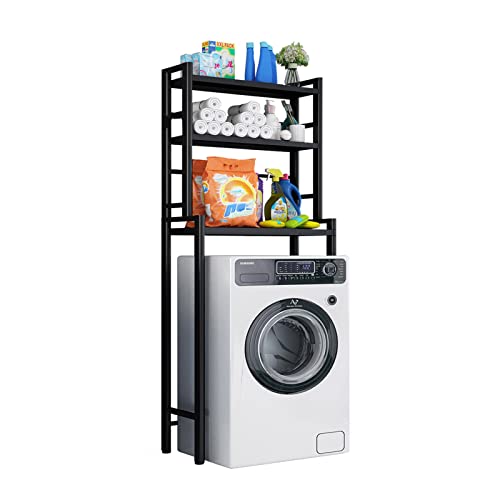 Articles for daily use Adjustable Bathroom Organizer Above Washer Dryer Storage Shelf, Over The Washing Machine Space Saving Rack, Laundry Room Balcony Shelving Units, 69X60X177cm