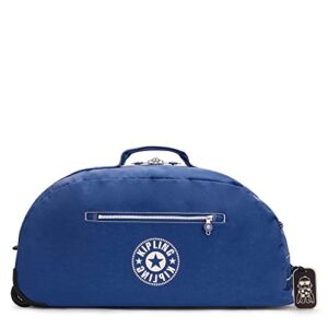 kipling devin on wheels carry-on bag, cabin sized, strong handle, admiral blue cl, 24''l x 11.75''h x 12.5''d