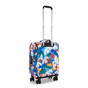 Kipling Spontaneous S Softside Spinner Wheel Luggage, Cabin Sized, Elastic Straps, Botanical PRT, 13''L x 20.75''H x 8.25''D