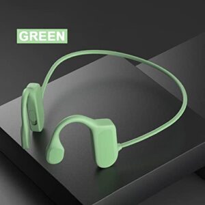 Betreasure Bone Conduction Headphones Wireless Earphone Bluetooth Earbuds Sports Waterproof HiFi Stereo Ear-Hook Headset with Microphone (Green)