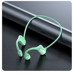 Betreasure Bone Conduction Headphones Wireless Earphone Bluetooth Earbuds Sports Waterproof HiFi Stereo Ear-Hook Headset with Microphone (Green)