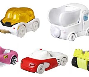 Hot Wheels Sanrio Character Car 5-Pack, Toy Cars in 1:64 Scale: Hello Kitty, Keroppi, Gudetama, Cinnamaroll & My Melody