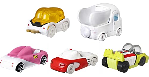 Hot Wheels Sanrio Character Car 5-Pack, Toy Cars in 1:64 Scale: Hello Kitty, Keroppi, Gudetama, Cinnamaroll & My Melody