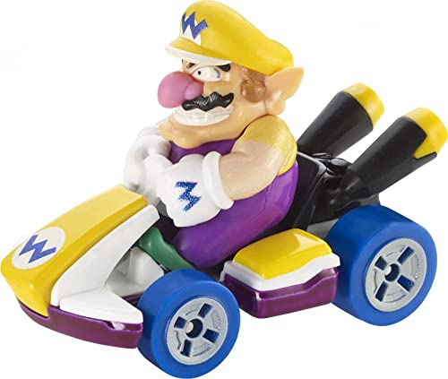 Hot Wheels Mario Kart Vehicle 4-Pack, Set of 4 Fan-Favorite Characters Includes 1 Exclusive Model, Collectible Gift for Kids & Fans Ages 3 Years Old & Up