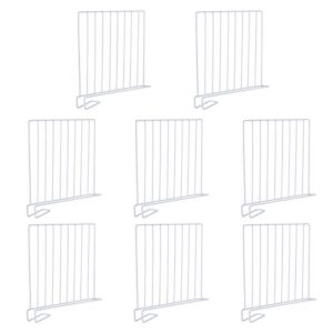 Closet Shelf Dividers for Wooden Shelves, Kosiehouse Shelving Organizer Shelves Separator for Purse Clothes Sweater Storage in Closet, Wardrobe, Kitchen Cabinets, Bookshelf-8 Pack