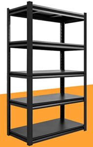 raybee garage shelving heavy duty load 2050lbs, garage storage shelves heavy duty shelving, adjustable 5-tier metal shelving unit, garage shelves for storage shelving, commercial basement storage rack