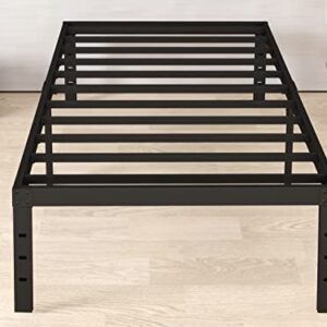 Goltriever Twin XL Bed Frames, 18 Inch High Heavy Duty Metal Frame, 2500Lbs Non-Slip Steel Slats Support Bed Frame with Storage, No Box Spring Needed, Easy Assembly, Black