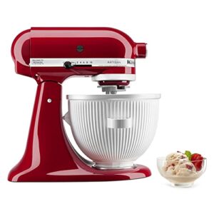 kitchenaid ice cream maker attachment stand mixer, 2 quart, white