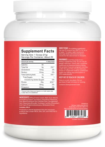 JYM Supplement Science Iso JYM Watermelon, 90 Calories, 100% Whey Protein Isolate, Zero Fat, Zero Sugars, Mixes Clear, for Women & Men, 20 Servings