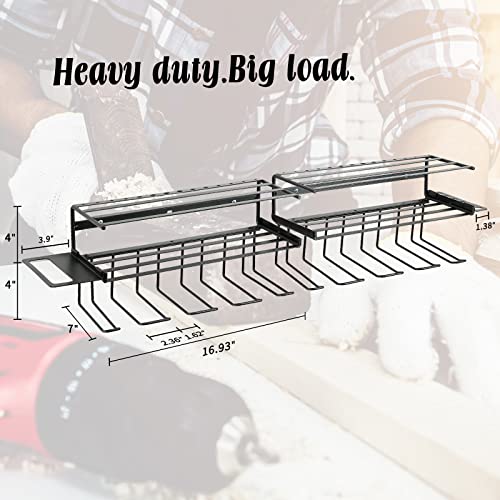 PHUNAYA Power Tool Organizer Wall Mount,Tool Organizers And Storage,Tool Storage For Garage Organization,Tools Drill Holder(2Pack)