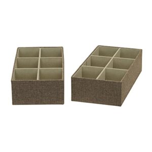 Household Essentials 3 Piece Starter Set, Latte Drawer Organizer, 3 Count (Pack of 1), Brown